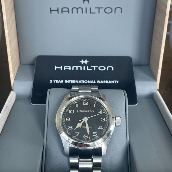 Hamilton Khaki Field Murph 38mm Black Dial Stainless Steel Watch ...