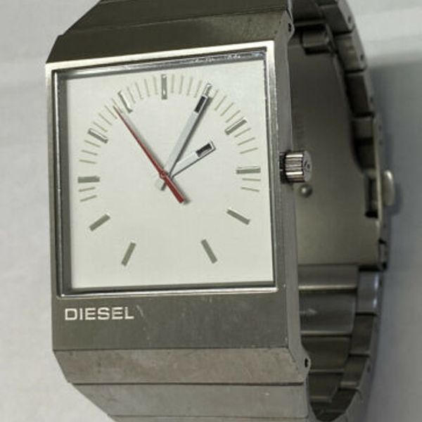 Men’s Diesel DZ-1507 Watch Silver Tone 33mm New Battery Nice ...