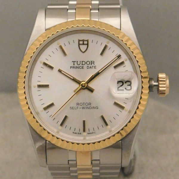 Rolex Tudor Prince Date Ref. 74033 Vintage 18k Solid Gold/SS Mens Watch ...