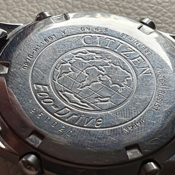 CITIZEN ECO-DRIVE CHRONOGRAPH 0870-H11691 Blue Dial WR100 Watch, New R ...