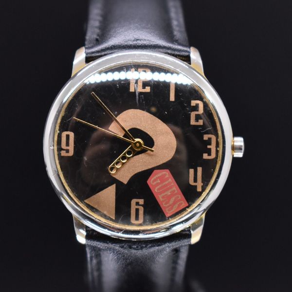 Vtg GUESS Question Mark Mood Color Change Dial Watch 1994 NEW BATTERY ...