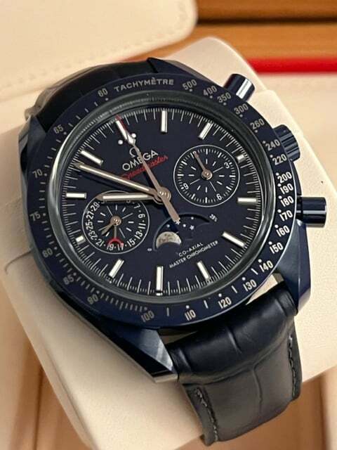 New Omega Speedmaster Blue Side Of The Moon Watch 304.93.44.52.03.001 ...