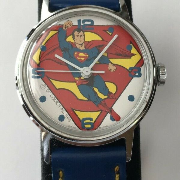Vintage Superman Watch 1976 DC COMICS Inc. Timex France Case Original ...