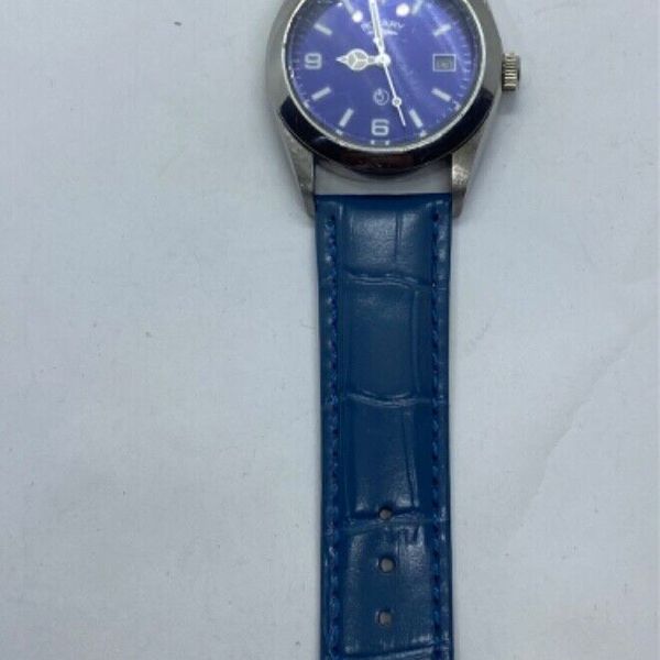 Mens Rotary Quartz Watch - Model 10322. New Blue Leather Strap ...