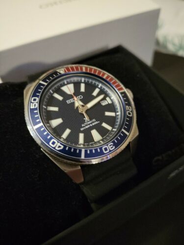 SEIKO PROSPEX SRPB53 Samurai Pepsi Automatic 23 Jewels Blue Dial Watch ...