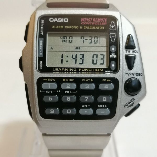 VINTAGE CASIO CMD-40 1174 TV Remote Controller Digital Calculator Watch ...
