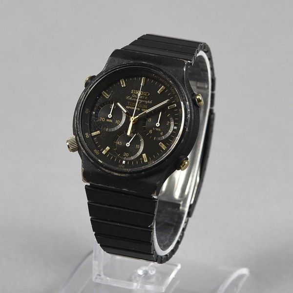 RARE Vintage Seiko Titanium Chronograph Quartz Sports 100 Watch 7A28 ...