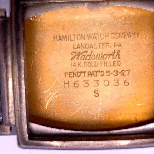 Vintage 14k Gold Filled Hamilton Watch case Wadsworth Rubicon Lodge ...