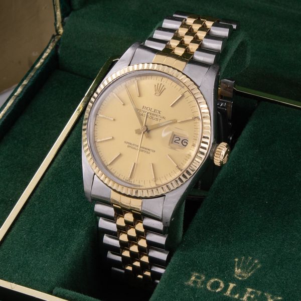 Men's Rolex OP Datejust Two-Tone 36mm Watch Ref 16013 Full Set #W200619 ...