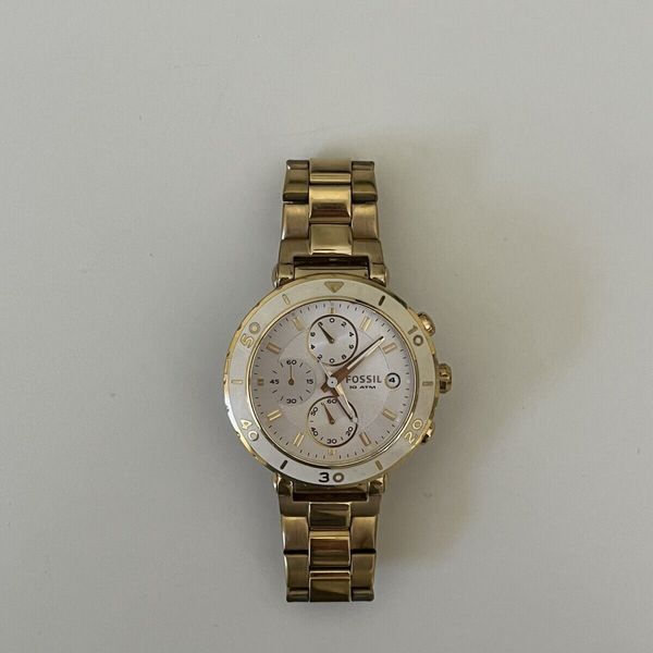 Fossil CH-2582 Chronograph Gold Tone Quartz Watch | WatchCharts Marketplace