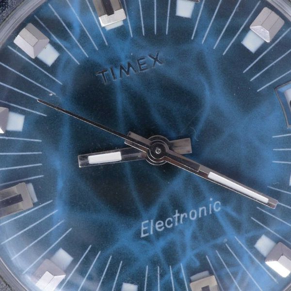 Timex Electronic 1971 Vtg Space-Age Blue Nebula Back Set Runs New ...