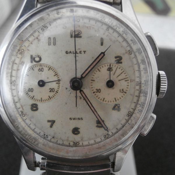 FS Vintage WW2 Gallet MultiChron 45M EXCELSIOR PARK EP4 Chronograph ...