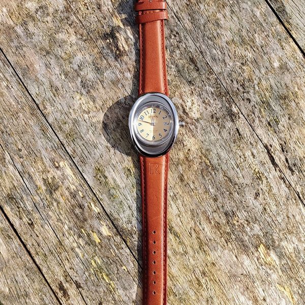 NEW LADIES REUNION BY ROTARY, QUARTZ WATCH , w/ BROWN LEATHER STRAP ...