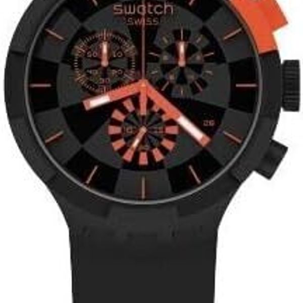 Swatch Checkpoint Red Chronograph Quartz Unisex Watch SB02B402 ...