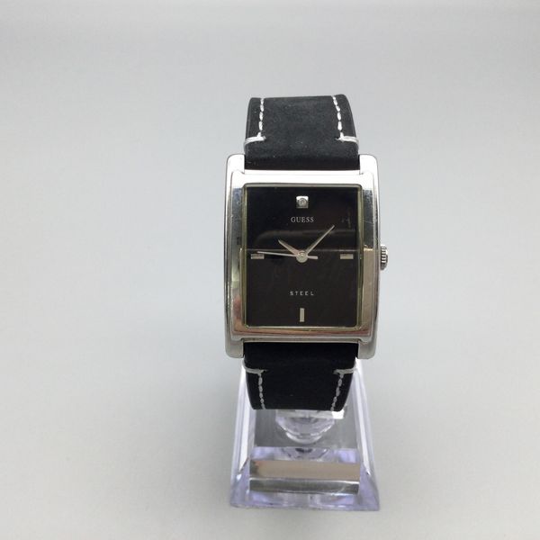 Guess Tank Watch Women G85614G Black Dial Leather Band New Battery ...