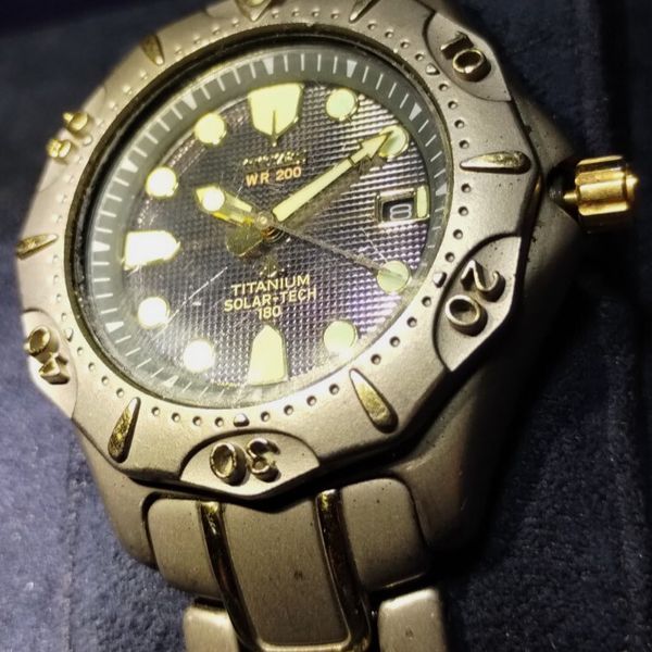 Citizen Eco-Drive Solar Tech 180 Titanium Day/Date Menâ s Quartz Watch ...
