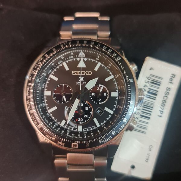 SEIKO ProspeX SSC607 Air Solar Watch Silver Steel FlightMaster 100m ...