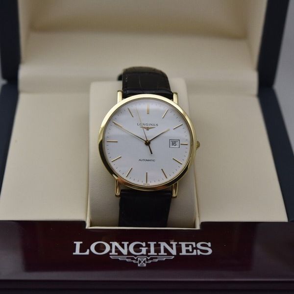 Longines Elegant 18K Yellow Gold Automatic, Display Back, 37mm, mint ...