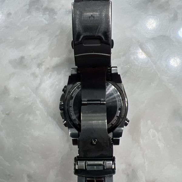 Bulova Men's Watch Precisionist 98B229 Quartz Black Dial Gunmetal ...