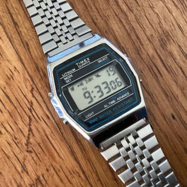 Vintage TIMEX Quartz Lithium Digital Men's Watch Alarm Chronograph- S ...
