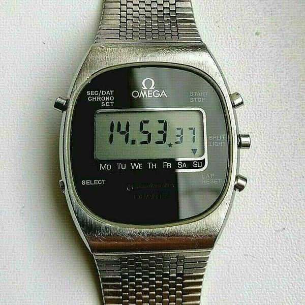Vintage Omega Speedmaster Quartz Digital LED Swiss Watch. Rare ...