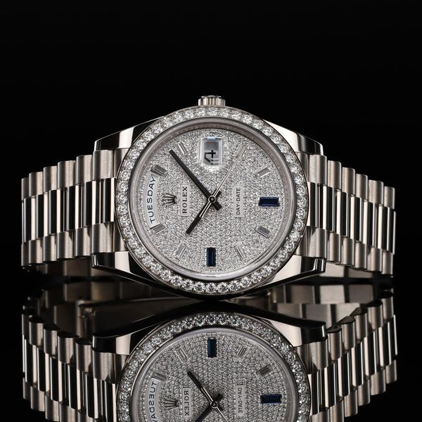 [WTS] 2025 Rolex Day-Date 40, Ref. 228349RBR, Factory Pave Diamond Dial ...