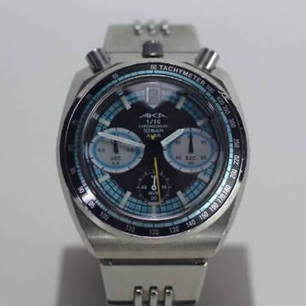 Seiko ALBA AKA V657-6060 Quartz Blue Chronograph Men's Watch Silver ...