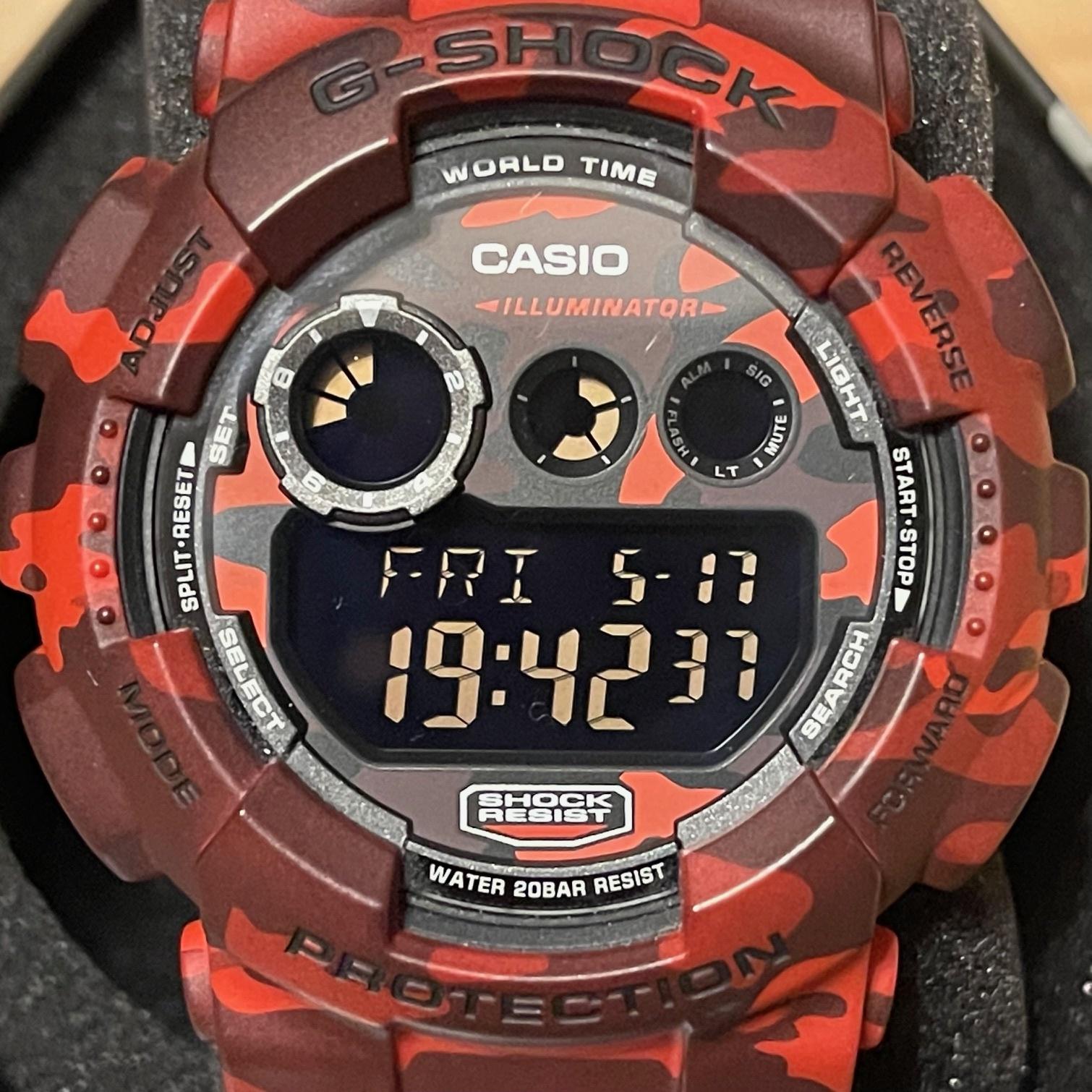 [WTS] Casio G-Shock GD-120CM-4 Red & Black Camo Negative Display ...