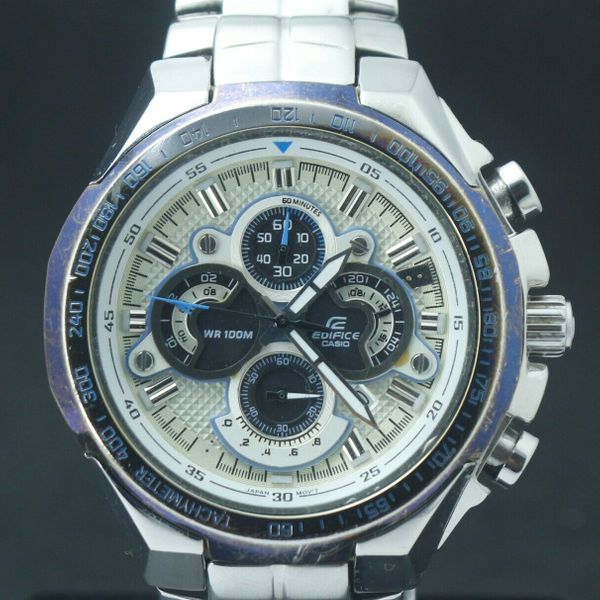 CASIO Edifice EF-554 Tachymeter "Chronograph" Men's Excellent Condition ...