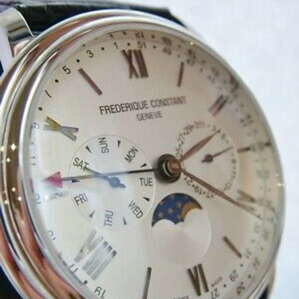 NEW Frederique Constant Business Timer Men’s Watch Swiss Moon FC ...