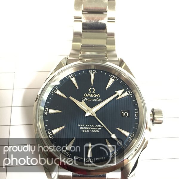 SOLD: Omega Aqua Terra 8500 Master Co-Axial 41.5mm Blue, Complete B&P ...