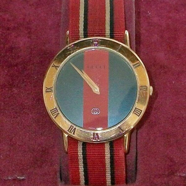 VTG Gucci men’s gold plated watch model 3000m new battery & Crystal ...