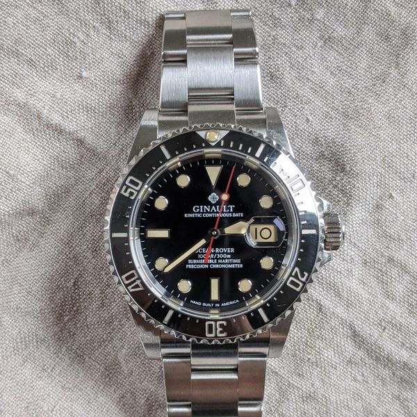 [WTS] Ginault Ocean Rover 2 Gold Sand Lume with cyclops date | WatchCharts