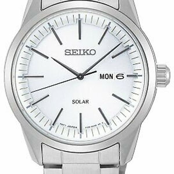 Seiko Gents Solar Powered Dress Watch SNE523P1 NEW | WatchCharts ...