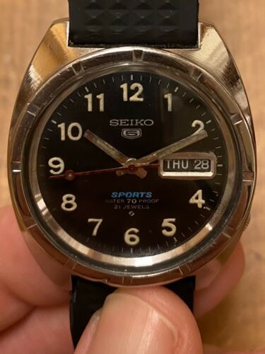 1969 Seiko 6119-8140 Arabic Numeral Dial - Macv Sog Vietnam - Keeps ...