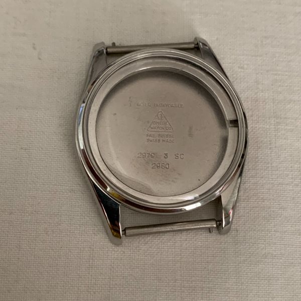 Omega steel case 33.5mm ref. 2979 3 SC 2980 Original Glass NEW NOS ...