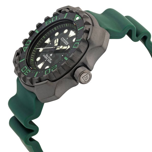 Citizen Eco-Drive Promaster Diver Green Dial Super Titanium Men's Watch ...