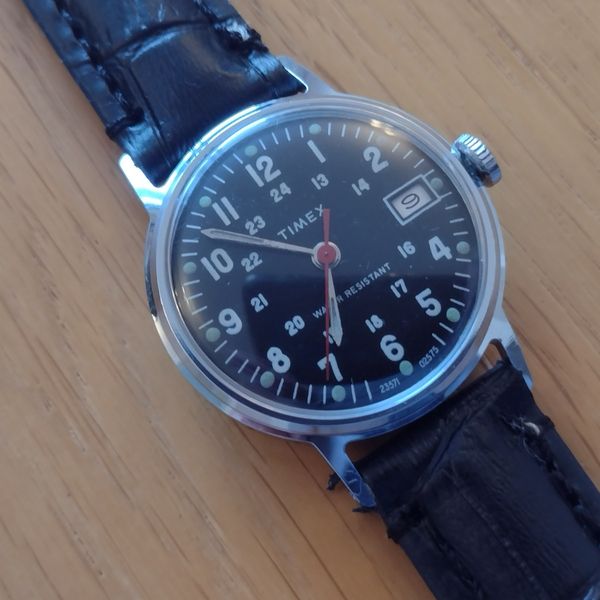 SUPERB SERVICED VINTAGE TIMEX 1975 MECHANICAL SPRITE MILITARY STYLE ...