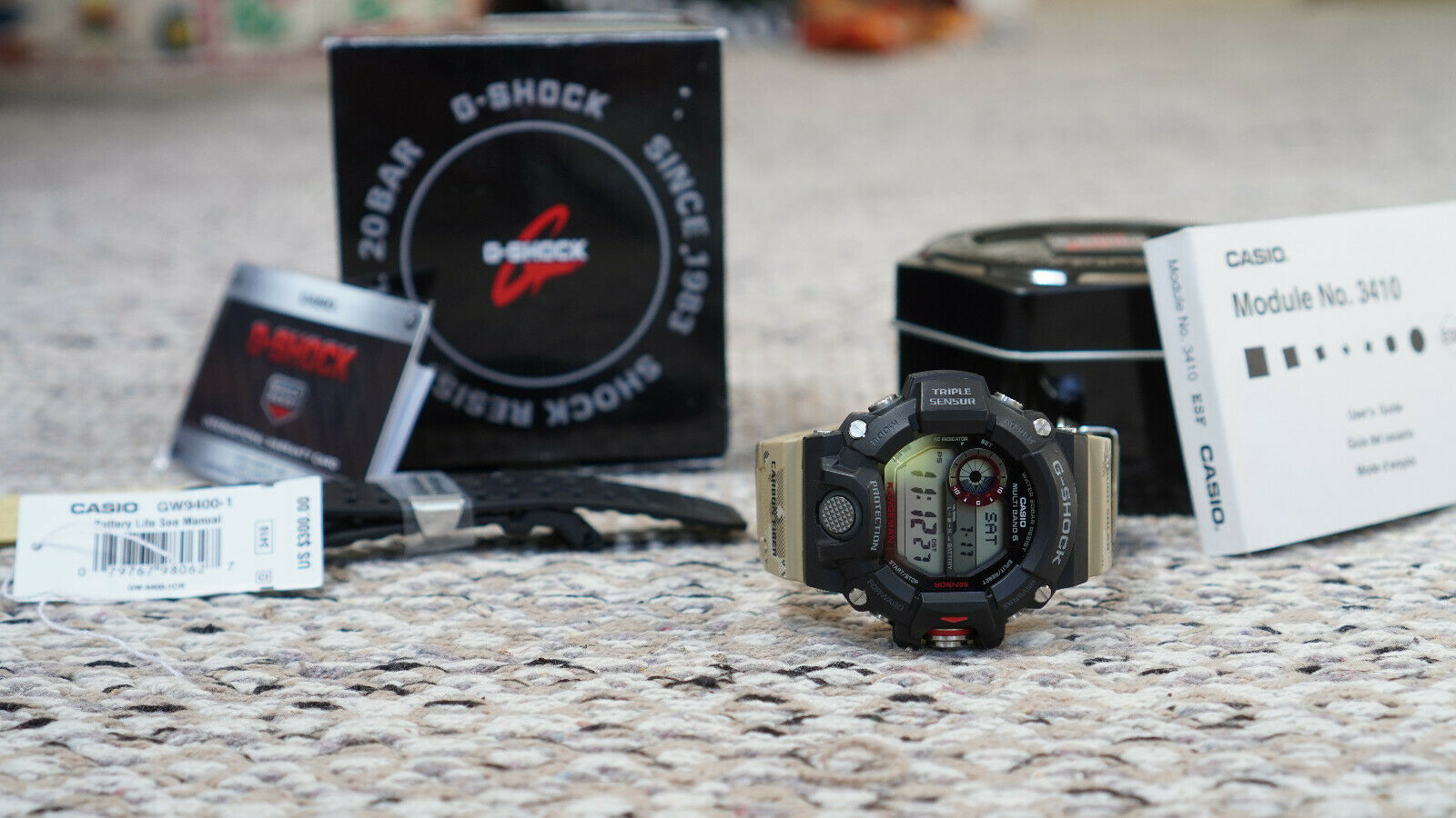 G-Shock Rangeman on Desert Camouflage Tan Carbon Fiber Strap , Casio ...