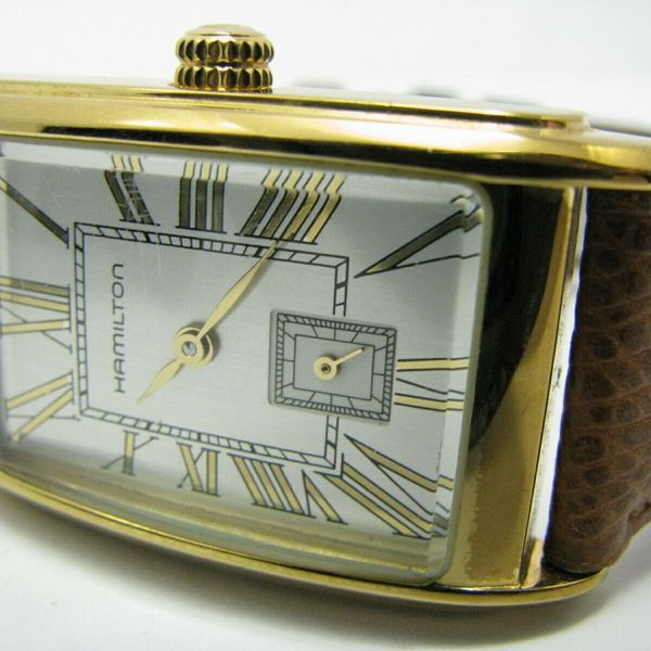 Hamilton 6350 Art Deco Watch Ardmore Reissue Roman Numeral Dial ...