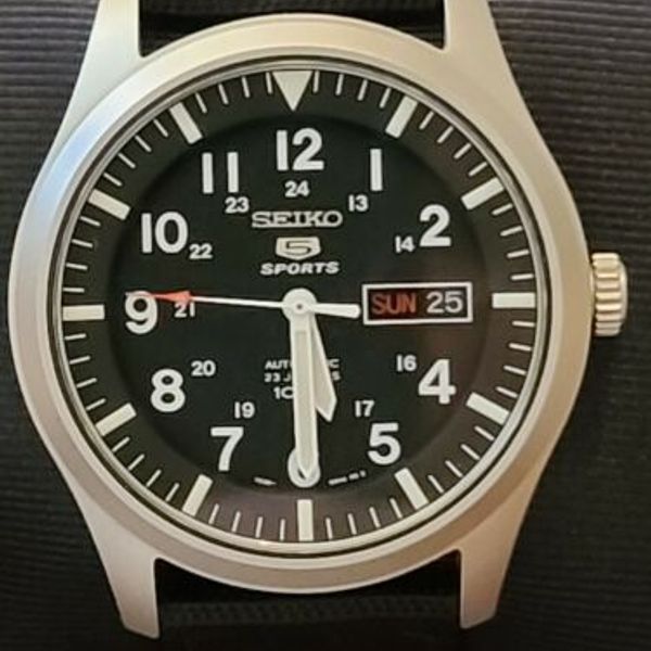 Seiko 5 Sports Men's Black Watch - SNZG15 | WatchCharts