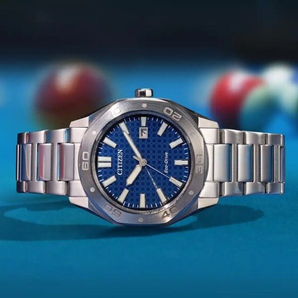 Citizen Eco-Drive BM7630-80L Odyn Blue Analog Octagonal Design Solar ...