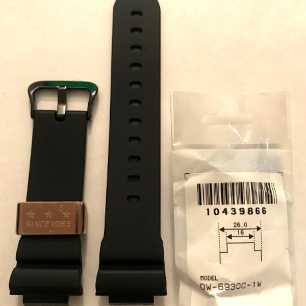 [Watch belt, band] Casio G-SHOCK DW-6930C-1 Rubber band Genuine belt ...