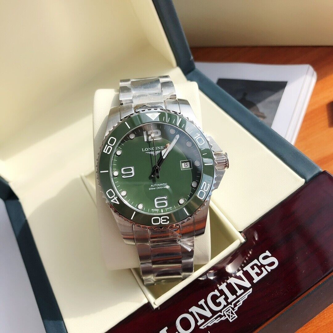 New Longines Automatic Green Dial Men's Watch L37814066 | WatchCharts ...