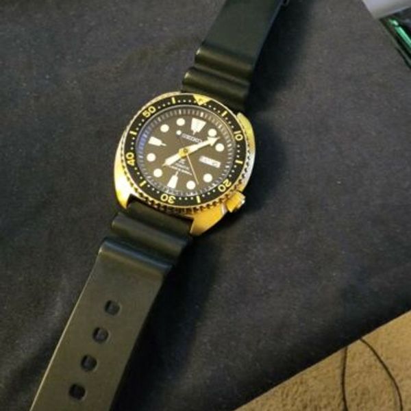 Seiko Turtle Prospex Automatic Men's Dive Black Watch - SRPC44 Gold ...