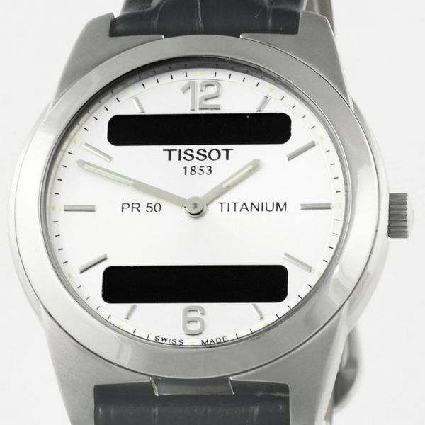 Rare TISSOT PR 50 All Titanium J390 / 490 Aerospace Vintage Mens Wrist ...