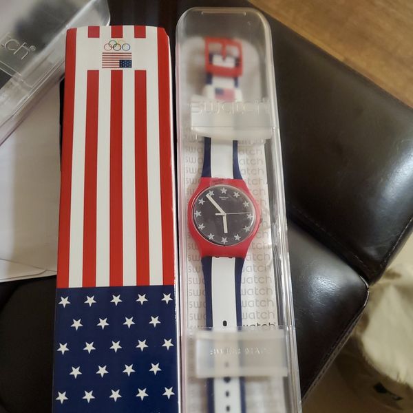 Swatch USA Olympic Special â Red White & Blue â SUOZ241 - 2016 - Mint ...