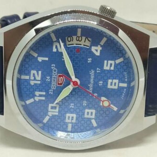 SEIKO 5 DAY DATE AUTOMATIC BLUE COLOR DIAL 7009 JAPANESE MOVEMENT MAN'S ...