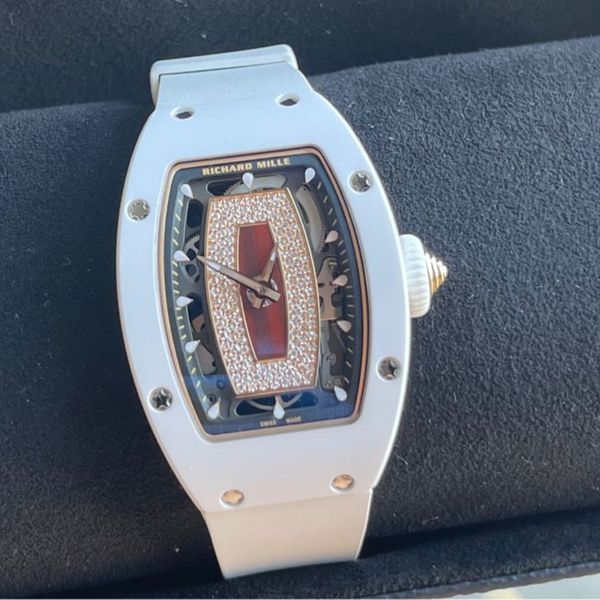 Richard Mille RM07-01 white ceramic & red lip | WatchCharts Marketplace
