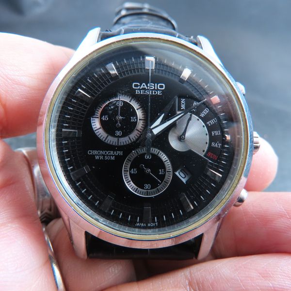 BEM-501 Casio Beside Chronograph Daydate Quartz Men Watch | WatchCharts ...